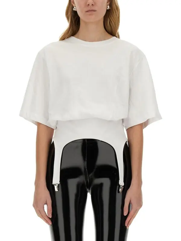 Fiorucci T-shirt With Suspenders - White