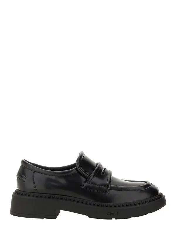 Ash Leather Loafers - Black