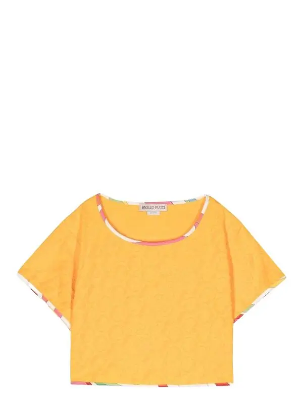 Emilio Pucci Cropped T-shirt - Yellow