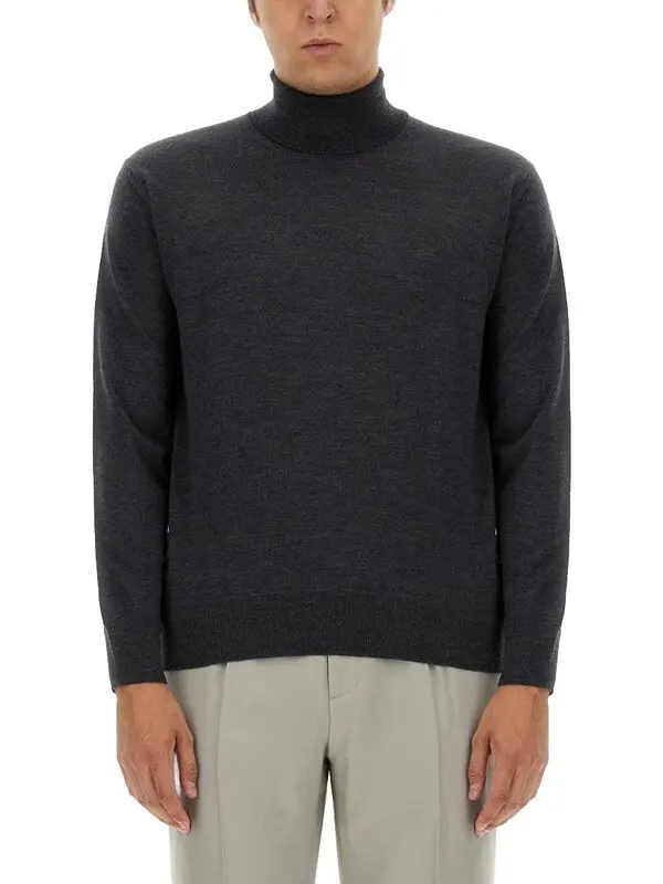 Etro Turtleneck With Embroidery - Charcoal
