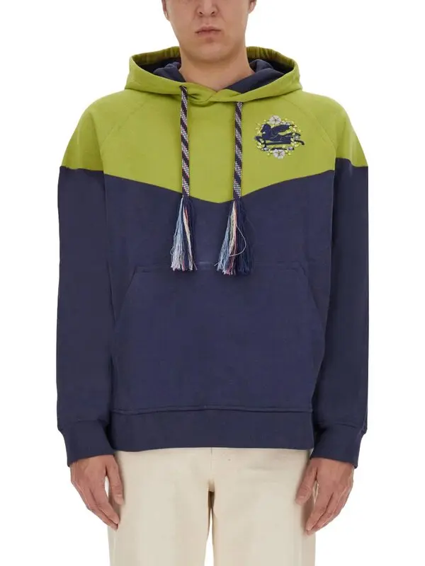 Etro Hooded Sweatshirt With Logo - Green