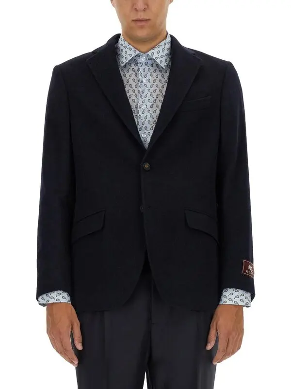 Etro Single Breasted Jacket - Blue