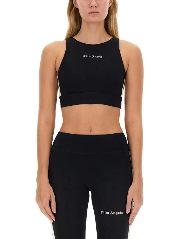 Palm Angels Tops With Logo - Black