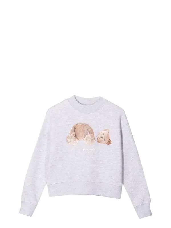 Palm Angels Bear Printed Sweatshirt - Grey