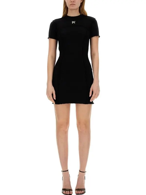 Palm Angels Dress With Logo - Black