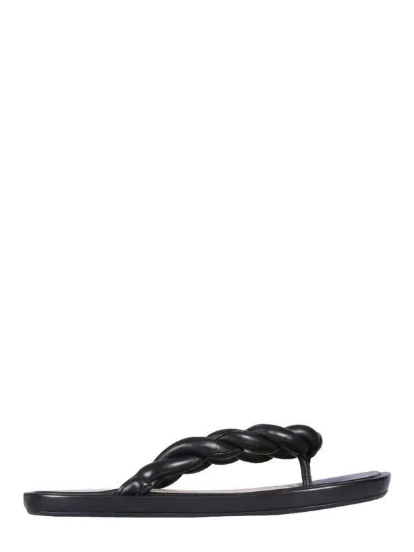 Red Valentino Leather Slides - Black