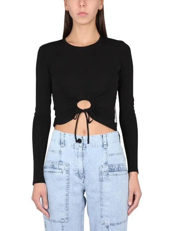 Proenza Schouler White Label Crepe Top - Black