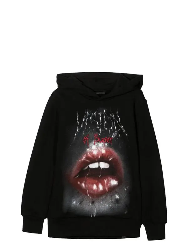 VISION OF SUPER Rock Mouth Graphic Hoodie - Black