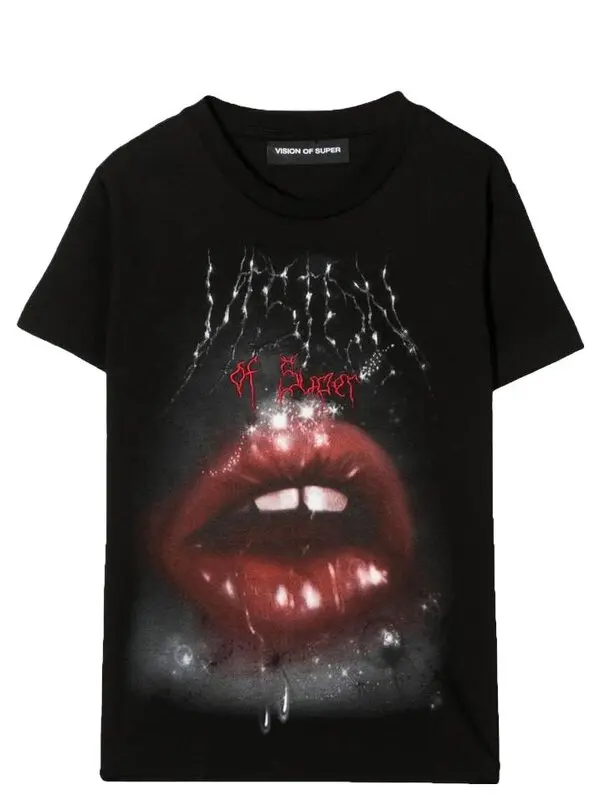 VISION OF SUPER Printed T-shirt - Black