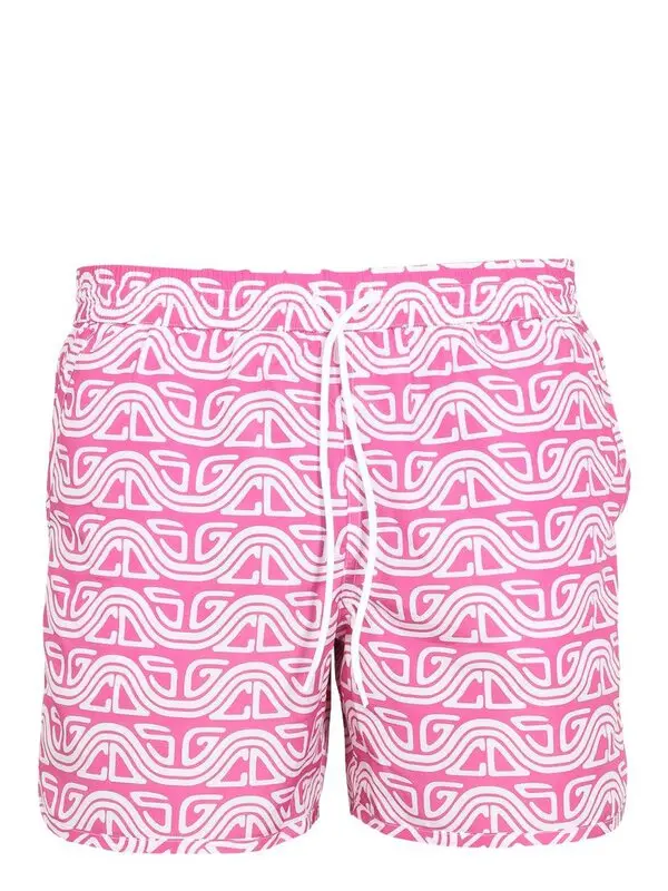 Gcds Swimsuit With Print - Fuchsia