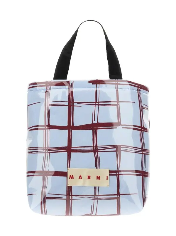 Marni Coated Canvas Tote Bag - Blue