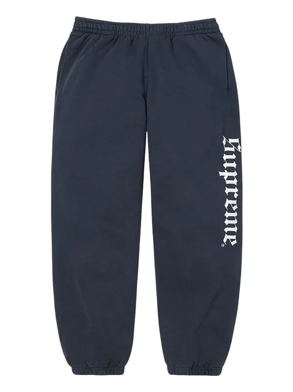 Supreme Washed Old English Sweatpant - Blue
