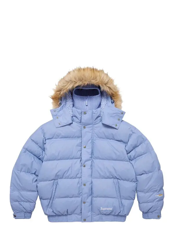 Supreme 700-fill Down Puffer Jacket With Facemask - Blue