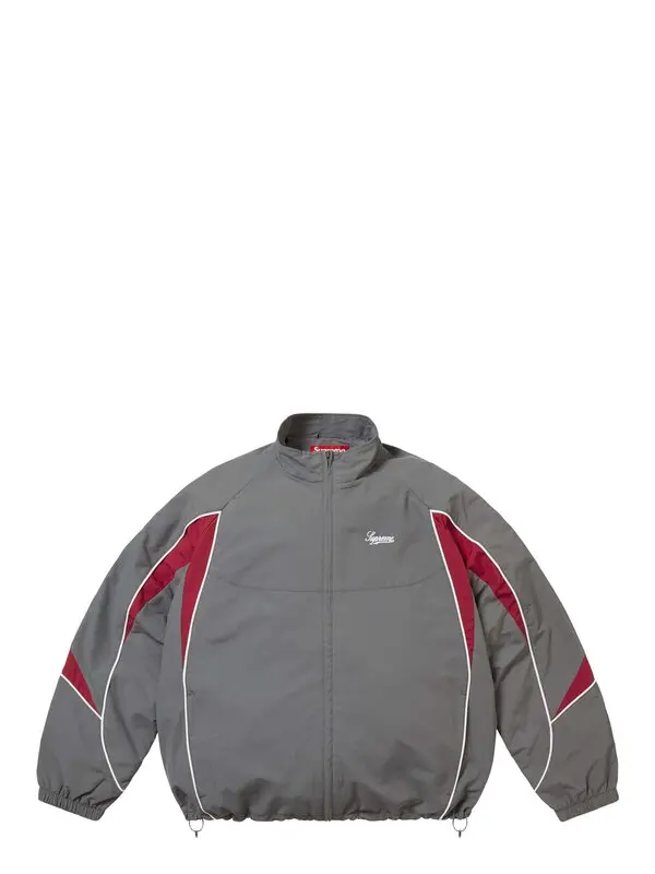 Supreme Contrast Piping Track Jacket - Grey