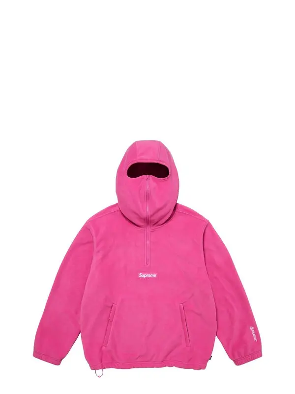 Supreme Polartec Half Zip Hooded Sweatshirt - Pink