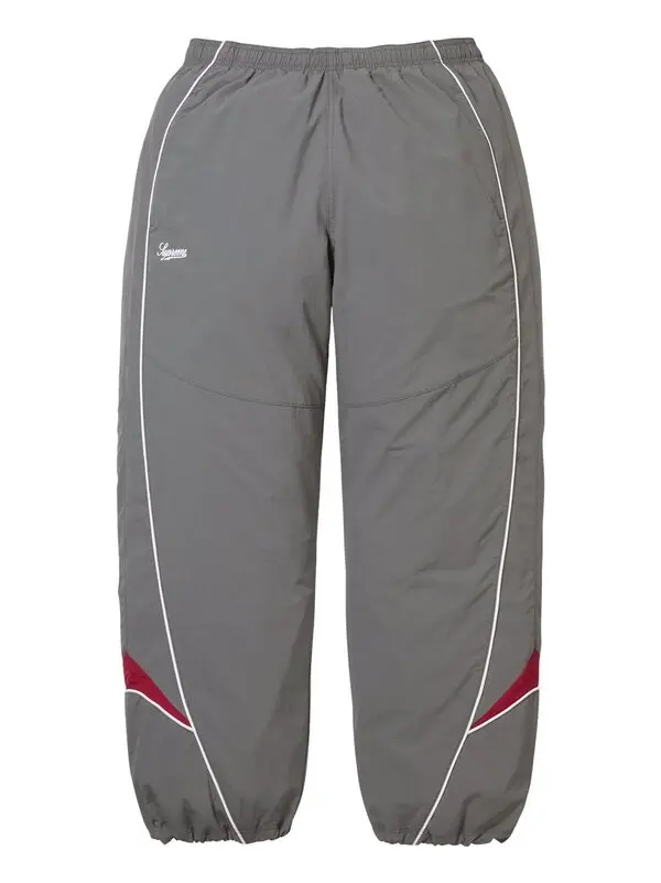 Supreme Contrast Piping Track Pant - Grey