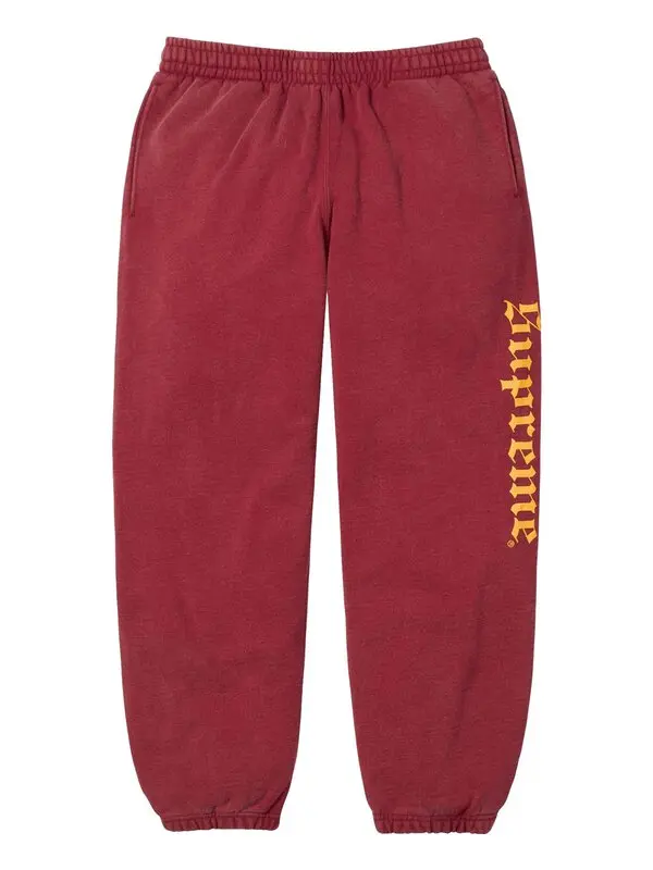 Supreme Washed Old English Sweatpant - Red