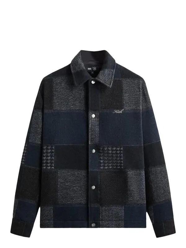 Kith New York Yankees Patchwork Wool Coaches Jacket - Black