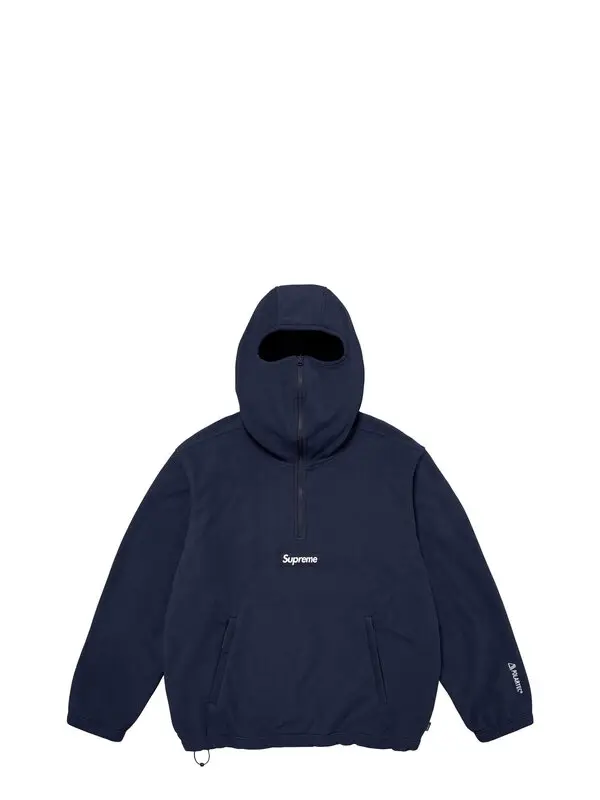 Supreme Polartec Face Mask Half Zip Hooded Sweatshirt - Blue