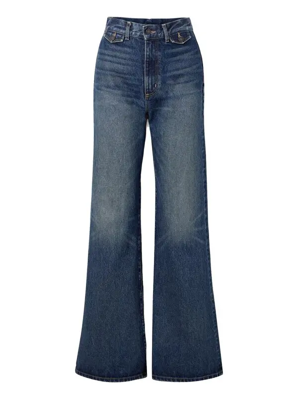 NILI LOTAN Edira High-rise Flared Jeans - Blue