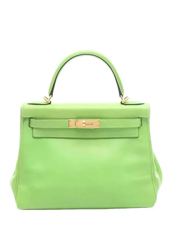 Hermès 2002 Kelly 28 Tote Bag - Green