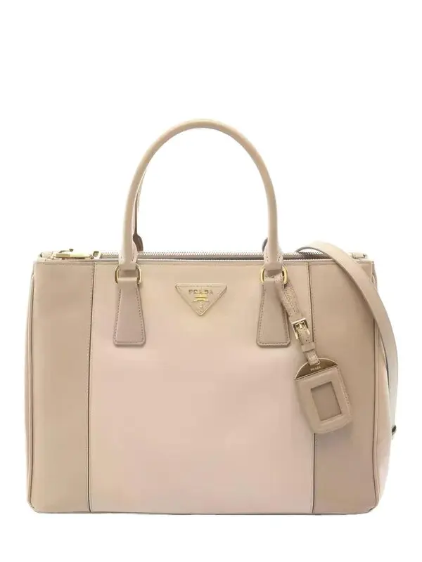 Prada 2000s Galleria Leather Tote Bag - Neutrals