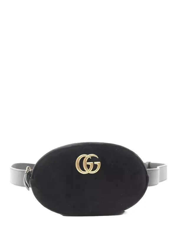 Gucci 2010 Gg Marmont Leather Waist Bag - Black