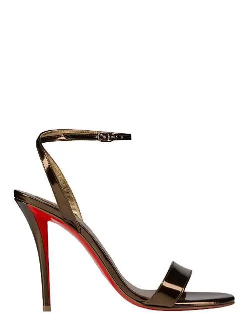 CHRISTIAN LOUBOUTIN Miss Z Sandal 100 Leather Heeled Sandals - Bronzo/lin Bronzo