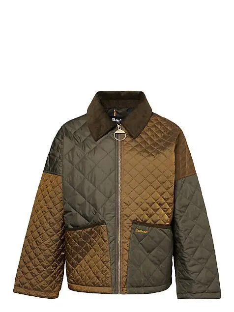 Barbour Danby Patch-pocket Quilted-shell Jacket - Golden Olive/ancient