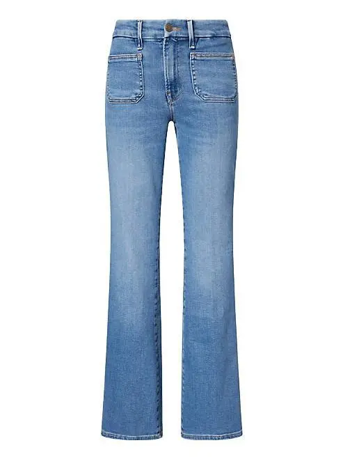 Good American Good Legs Flared Stretch-denim Jeans - Indigo1149