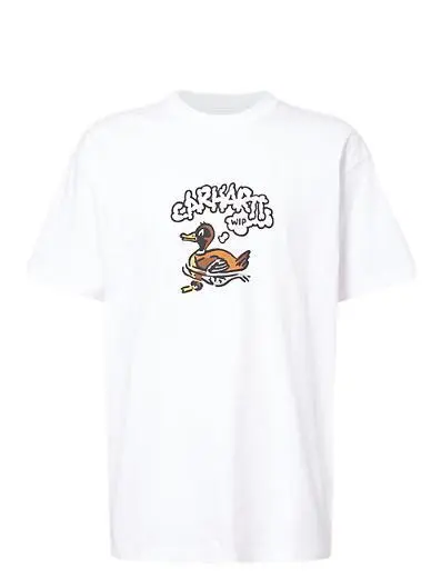 Carhartt Work In Progress Duck Graphic-print Short-sleeve Cotton T-shirt - White