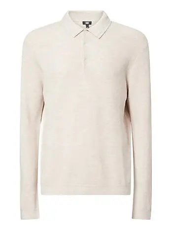 Paige Selwyn Waffle Knitted Polo Top - Canvas