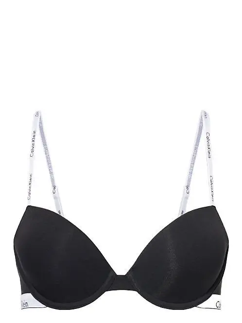 Calvin Klein Icon Demi Cotton-modal Jersey T-shirt Bra - Black