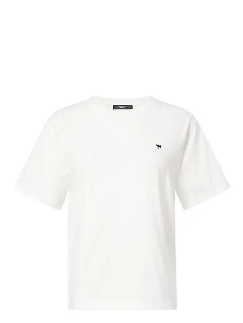 Max Mara Venaco Round-neck Cotton-jersey T-shirt - Optical White
