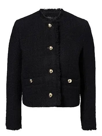 Max Mara Dagami Cropped Wool-blend Jacket - Black