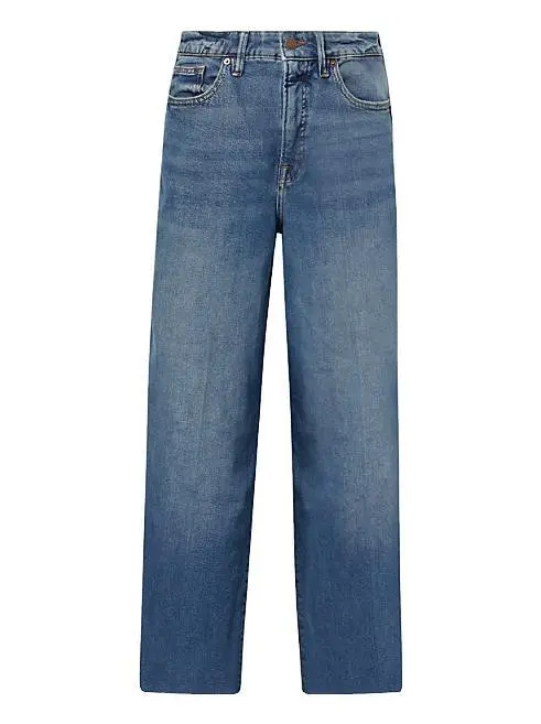 Good American Crop-leg Stretch-denim Blend Jeans - Indigo1139