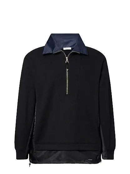 TOGA VIRILIS Porter Half-zip Cotton Sweatshirt - Black