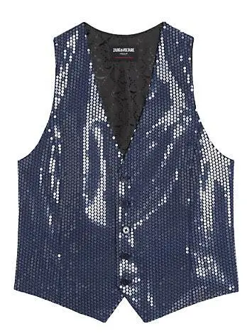 Zadig&Voltaire Sequin-embellished Waistcoat - Marine