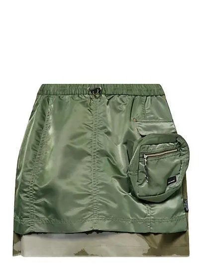 TOGA VIRILIS Mini Nylon Skirt - Khaki