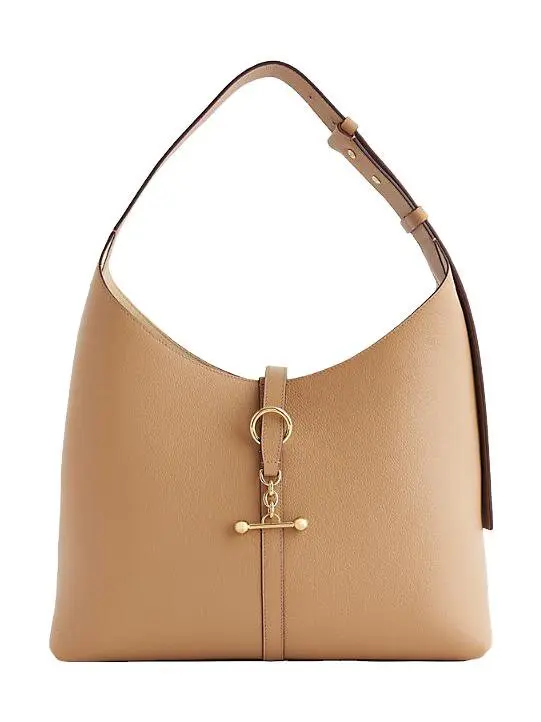 Strathberry Kite Hobo Maxi Leather Shoulder Bag - Caramel