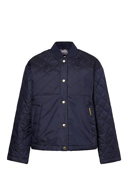 Barbour Wetherby Contrast-quilted Jacket - Dark Navy/dress Tartan