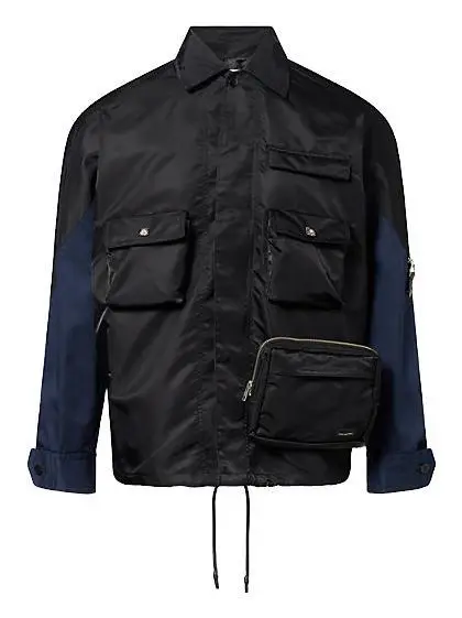 TOGA VIRILIS Patch-pocket Nylon Jacket - Black