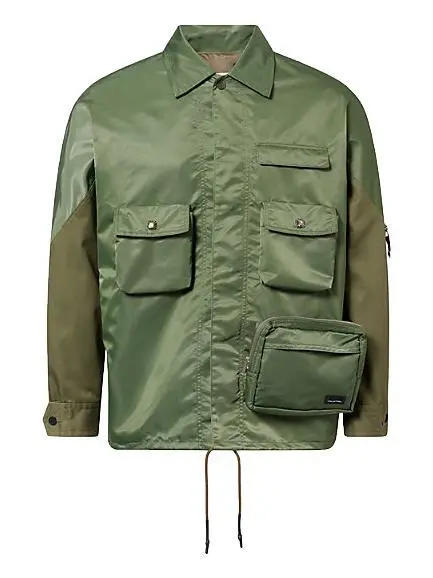 TOGA VIRILIS Patch-pocket Nylon Jacket - Khaki