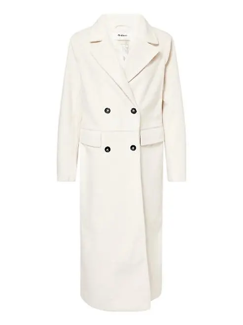 4TH & RECKLESS Melia Double-breasted Woven Coat - Cream
