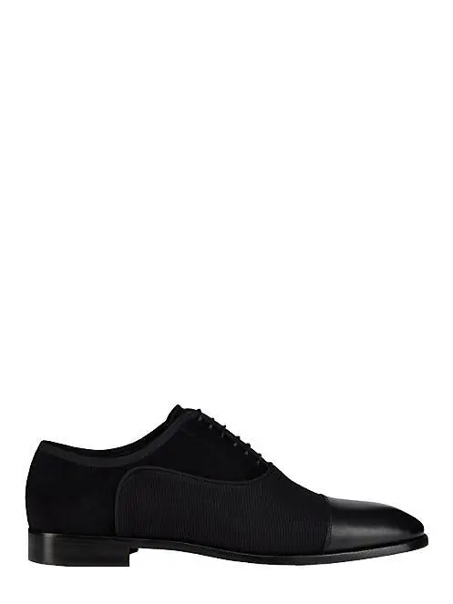 CHRISTIAN LOUBOUTIN Greggory Flat Leather Derby Shoes - Black