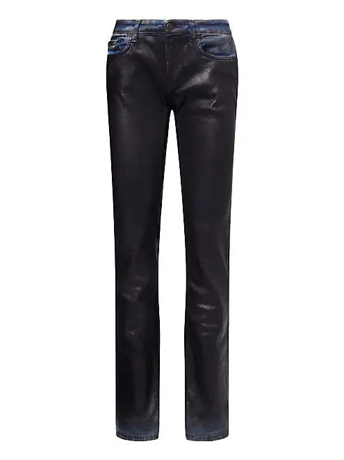 Acne Studios Coated Slim-leg Denim Jeans - Black