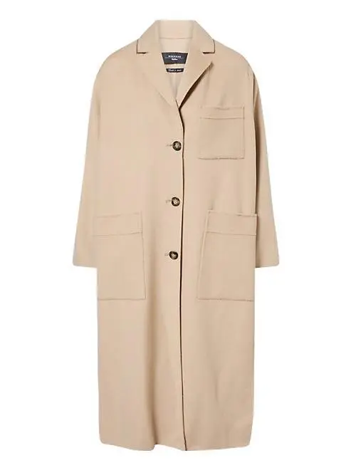 Max Mara Notch-lapels Wool-blend Coat - Camel