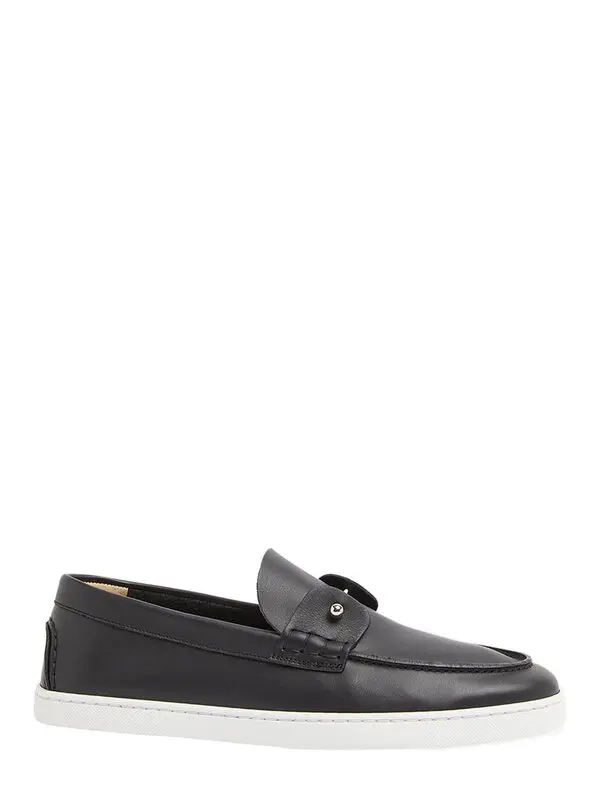 CHRISTIAN LOUBOUTIN Chambeliboat Leather Loafers - Black