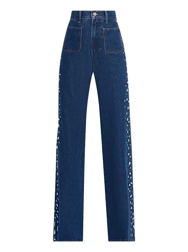 Veronica Beard Kasey Embellished Jeans - Stoned Bri