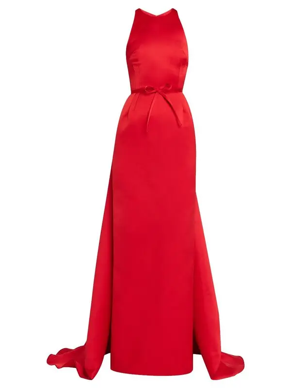 ATELIER PRABAL GURUNG Caroline Satin Halter Gown - Red